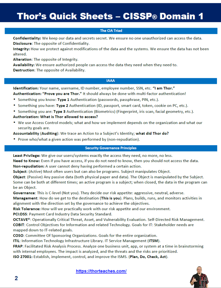 CISSP, CISM, and PMP blog | CISSP, CISM, and CC training by Thor ...